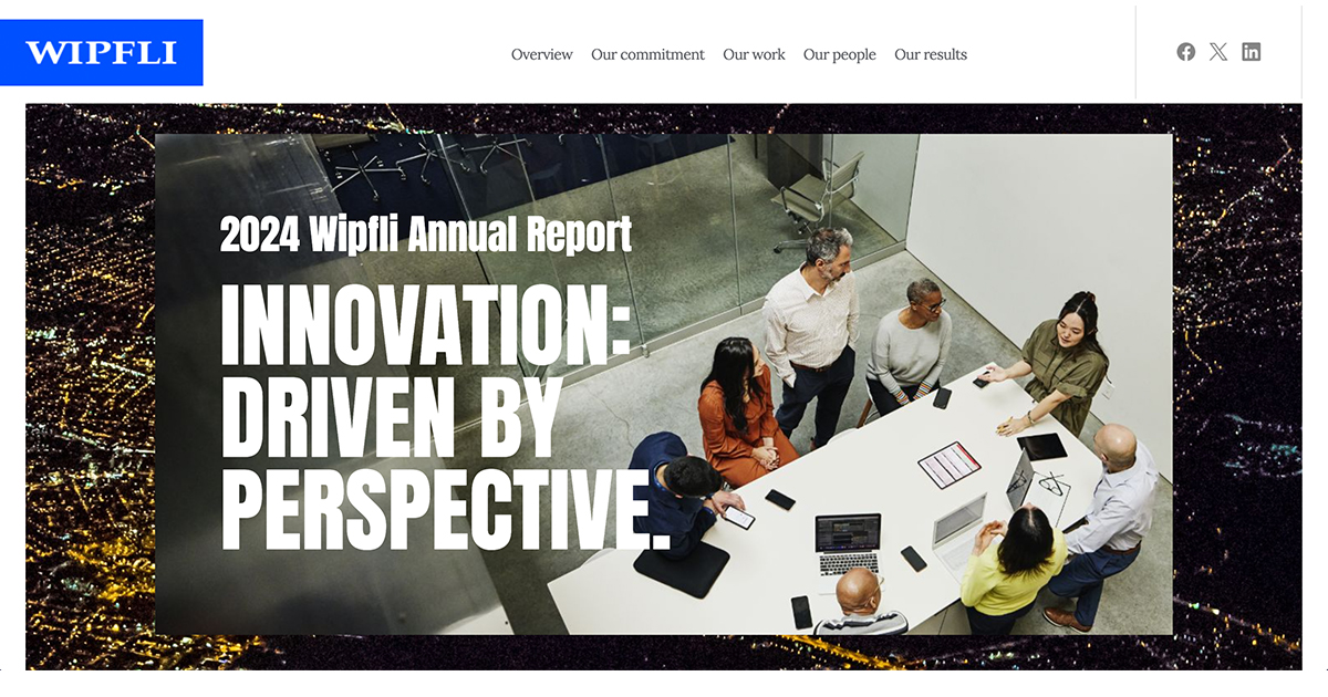 2024 Wipfli Annual Report - Innovation Driven by Perspective